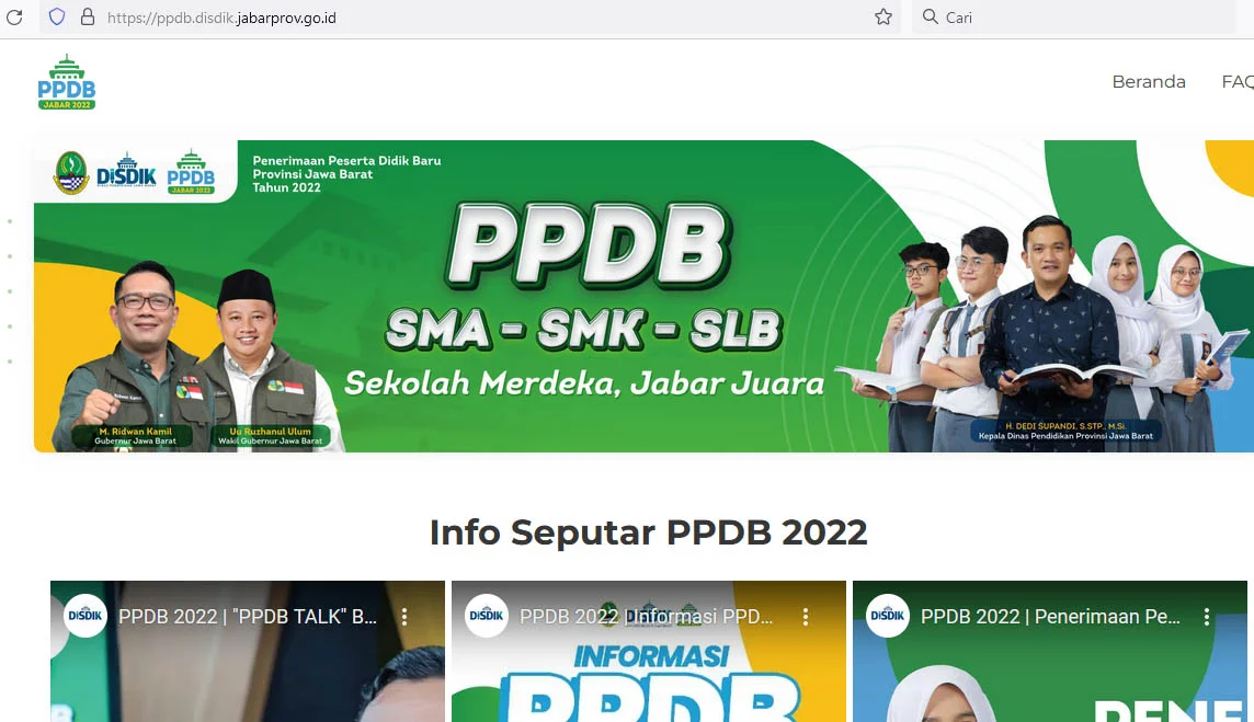 Cek Pengumuman PPDB Jabar di Link Pengumuman PPDB Jabar 2022 Tahap 1 ... Cek Pengumuman PPDB Jabar di Link Pengumuman PPDB Jabar 2022 Tahap 1 ...